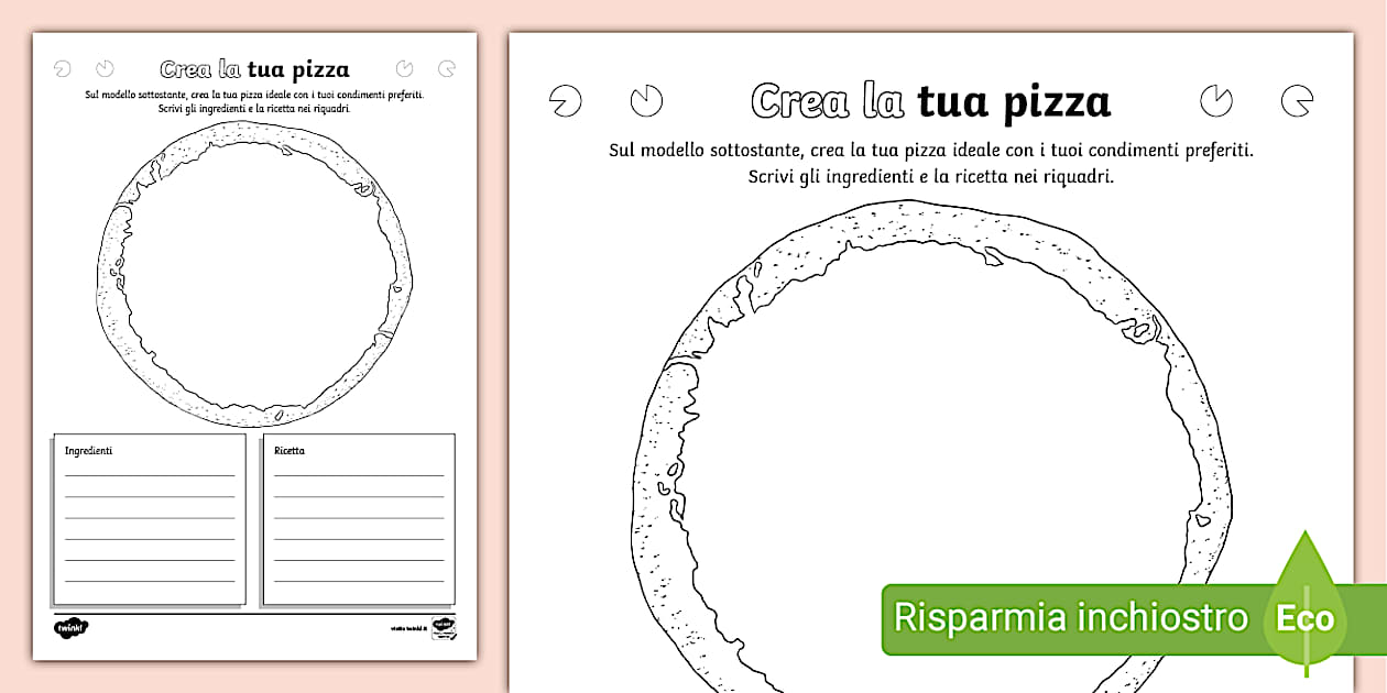 Attività: Crea la tua pizza (teacher made) - Twinkl