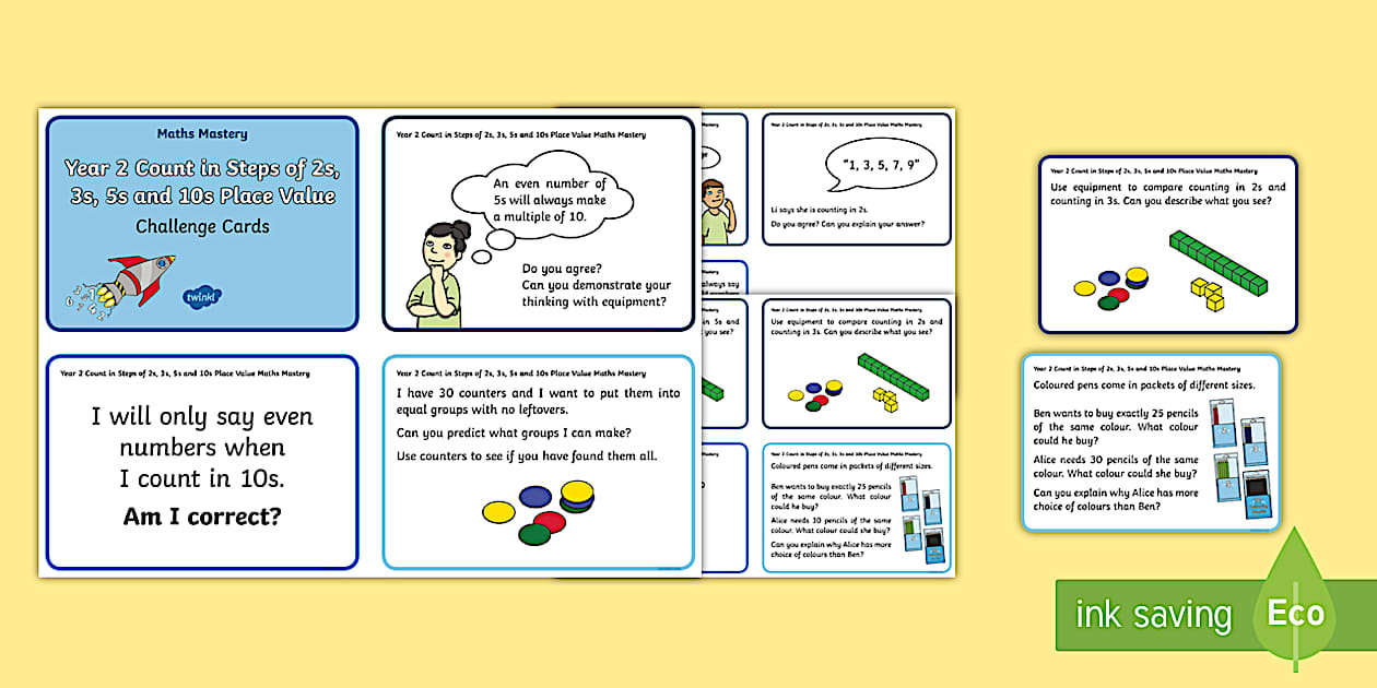 Year 2 Count in Steps of 2s, 3s, 5s and 10s Place Value Maths Mastery