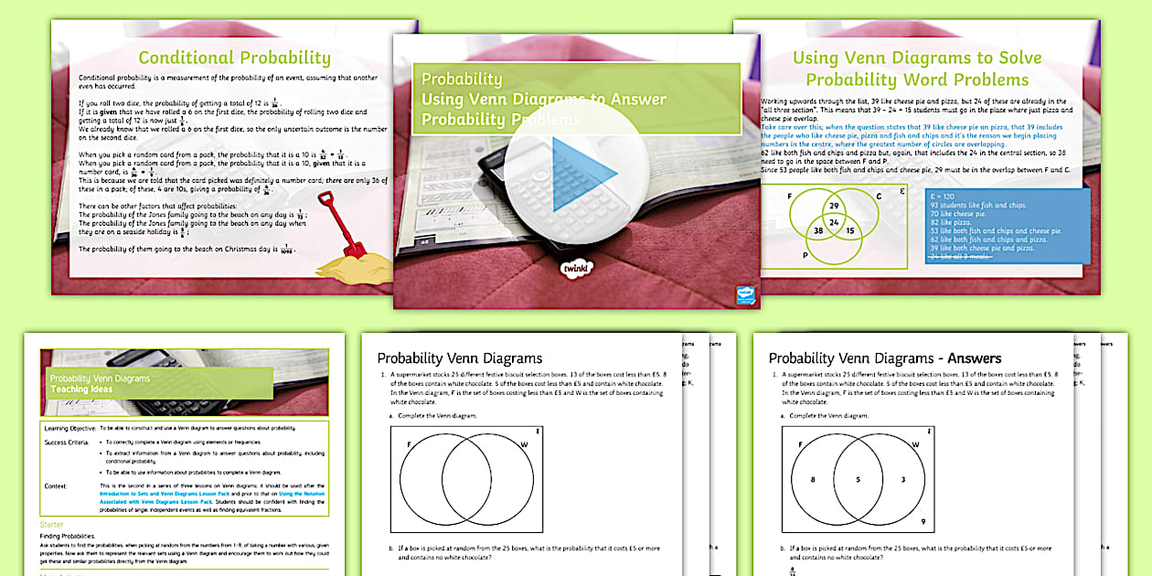 Mastery: Venn Diagrams Probability Lesson Pack | KS3 Maths