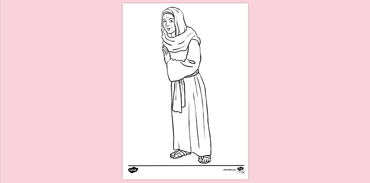 Sarah Listening Colouring Sheet | Colouring Sheets - Twinkl