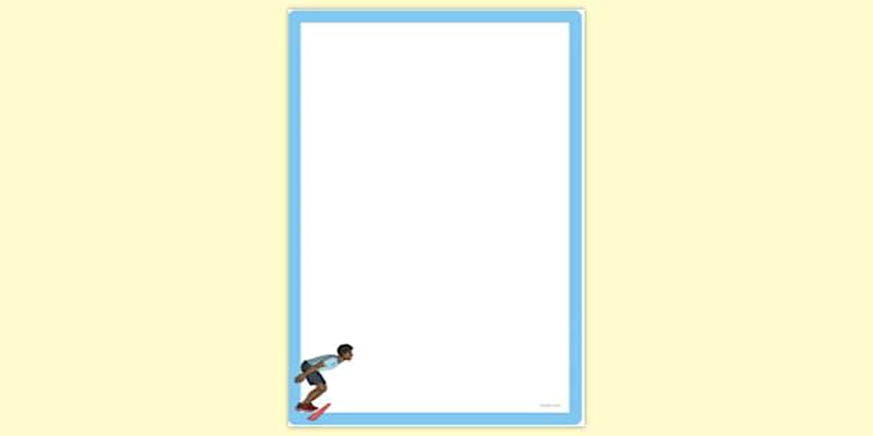 Long Jump Page Border | Page Borders | Twinkl (Teacher-Made)