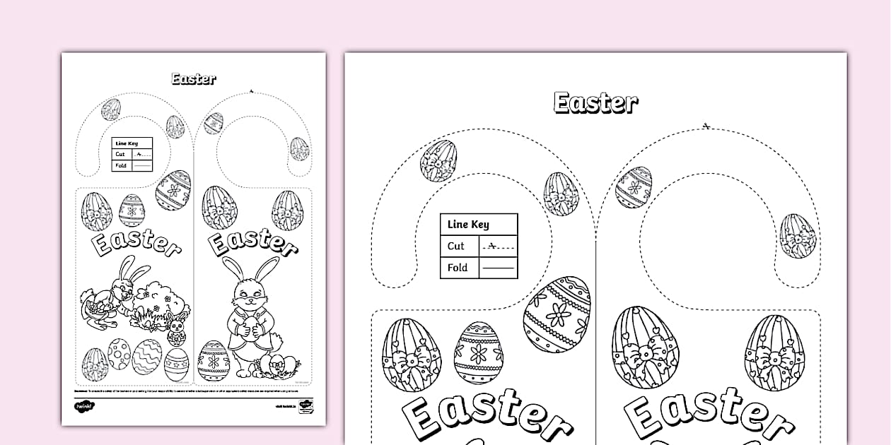Easter Colouring Door Hanger Worksheet (Teacher-Made)