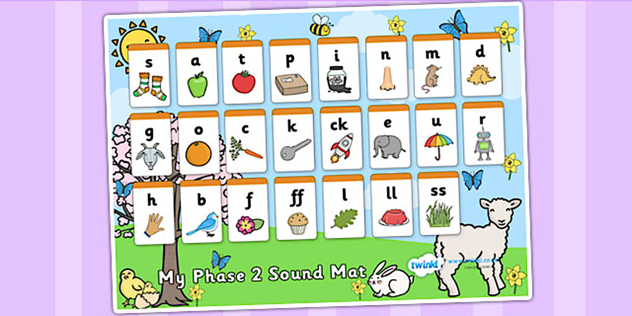 Spring Themed Phase 2 Sound Mat (teacher made) - Twinkl
