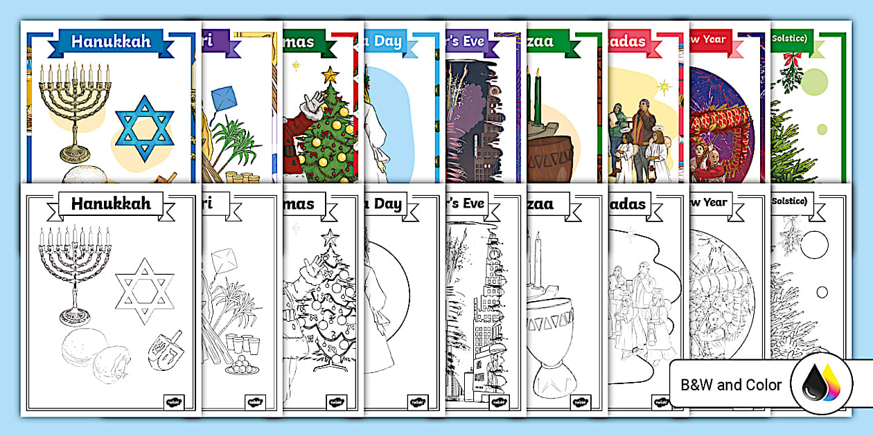 Winter Holidays Around the World Posters for Older Children