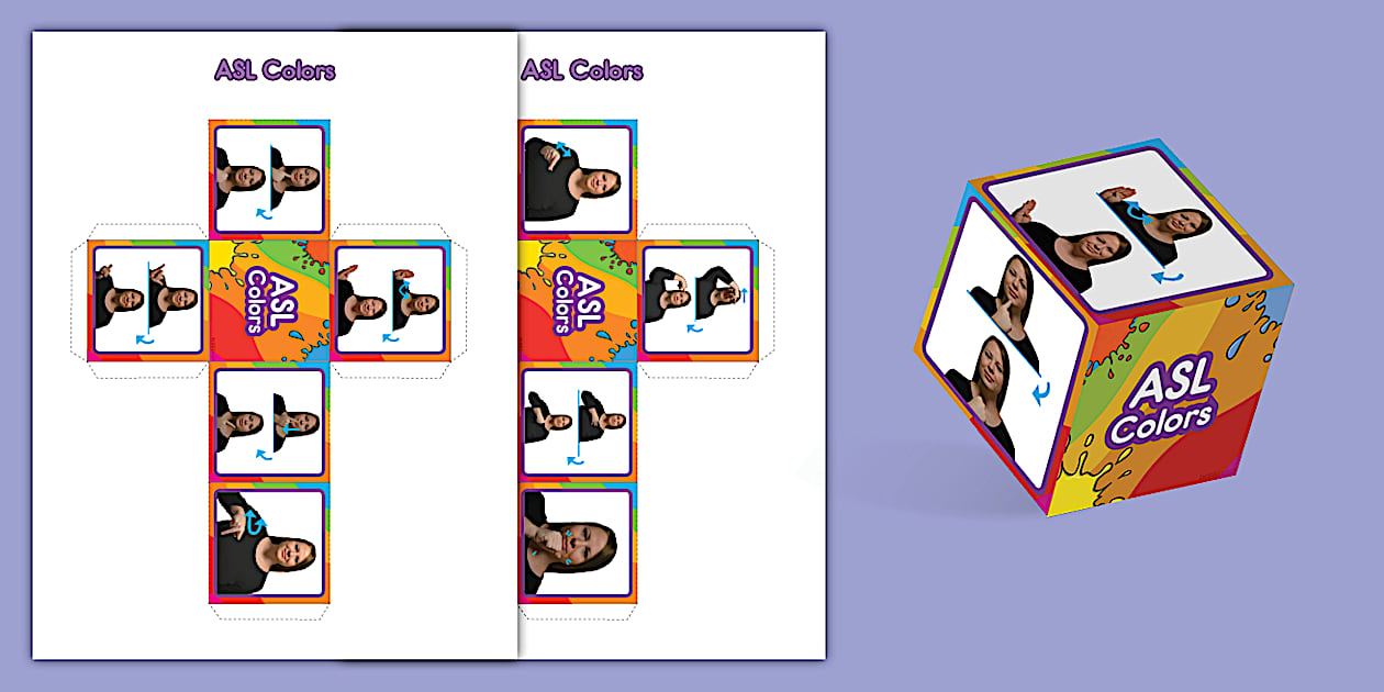 ASL Colors Roll and Sign (teacher made) - Twinkl