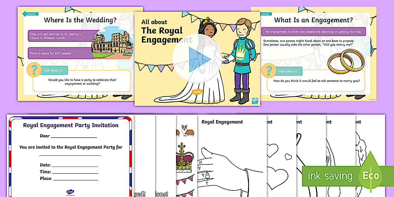 EYFS Royal Engagement Information and Activity Pack - Twinkl