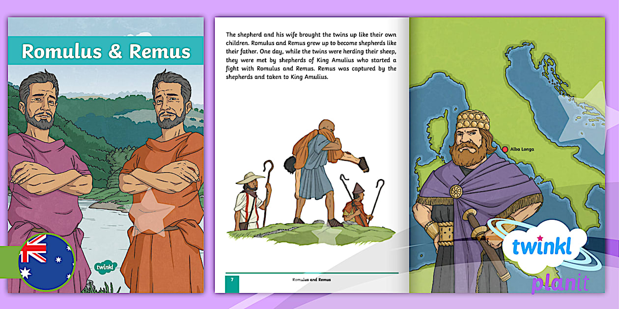 Year 4 Romulus and Remus Story eBook - English - Twinkl