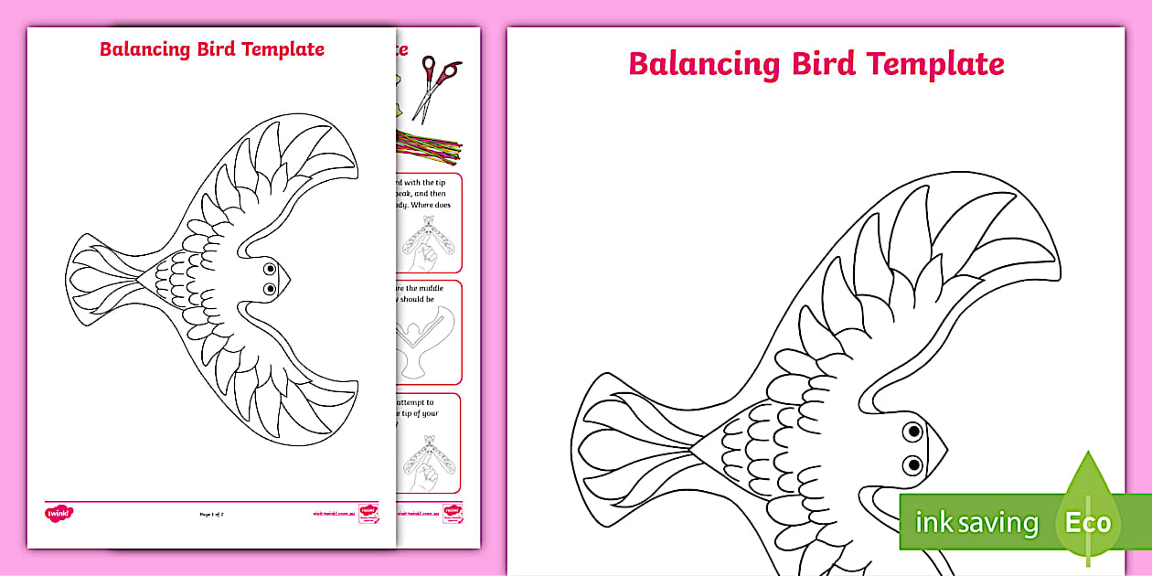 Balancing Bird Template | Twinkl Fine Motor Craft Activity