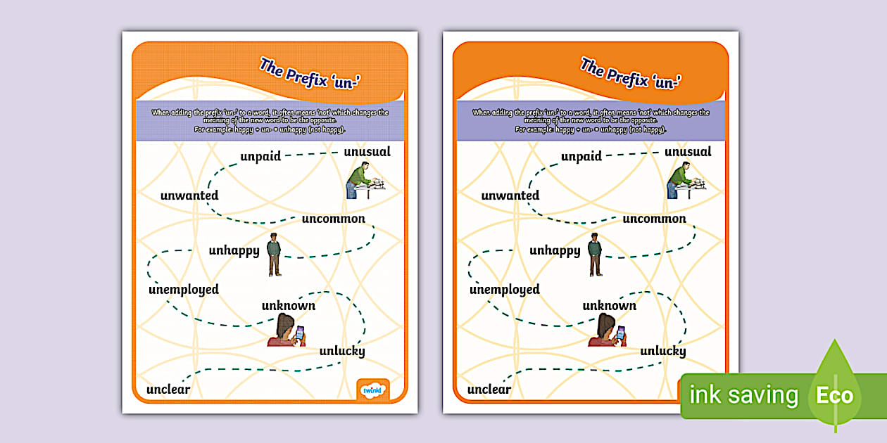 The Prefix 'un-' Display Poster (teacher made) - Twinkl