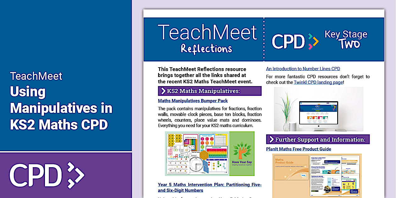 TeachMeet Reflections - Using Manipulatives in KS2 Maths