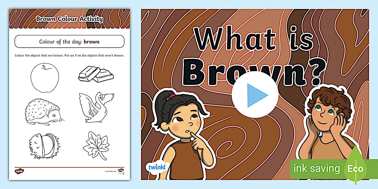 What is Brown Colour Activity Sheet (teacher made) - Twinkl