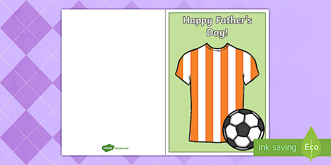Football Themed Father's Day Gift Card Template