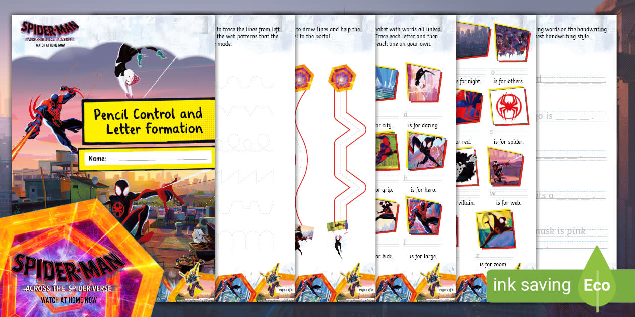 FREE! - Spider-Man™ Handwriting Practice Activity Booklet | Twinkl