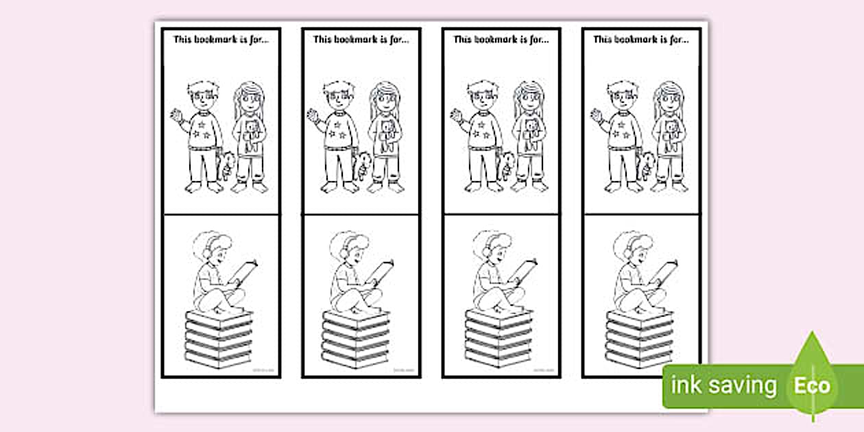 Pyjama Colouring Bookmark - Primary Resources (teacher made)