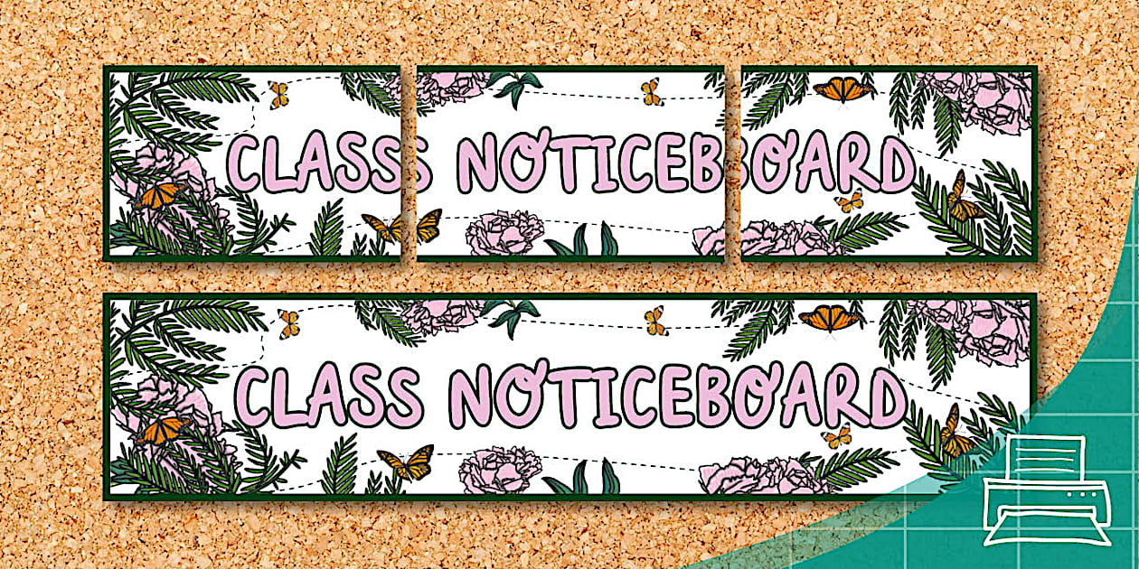 Class Noticeboard Banner | Classroom Organisation | Nature