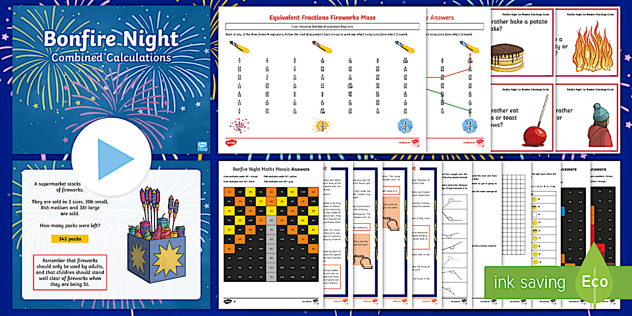 UKS2 Bonfire Night Activity Pack (teacher made) - Twinkl