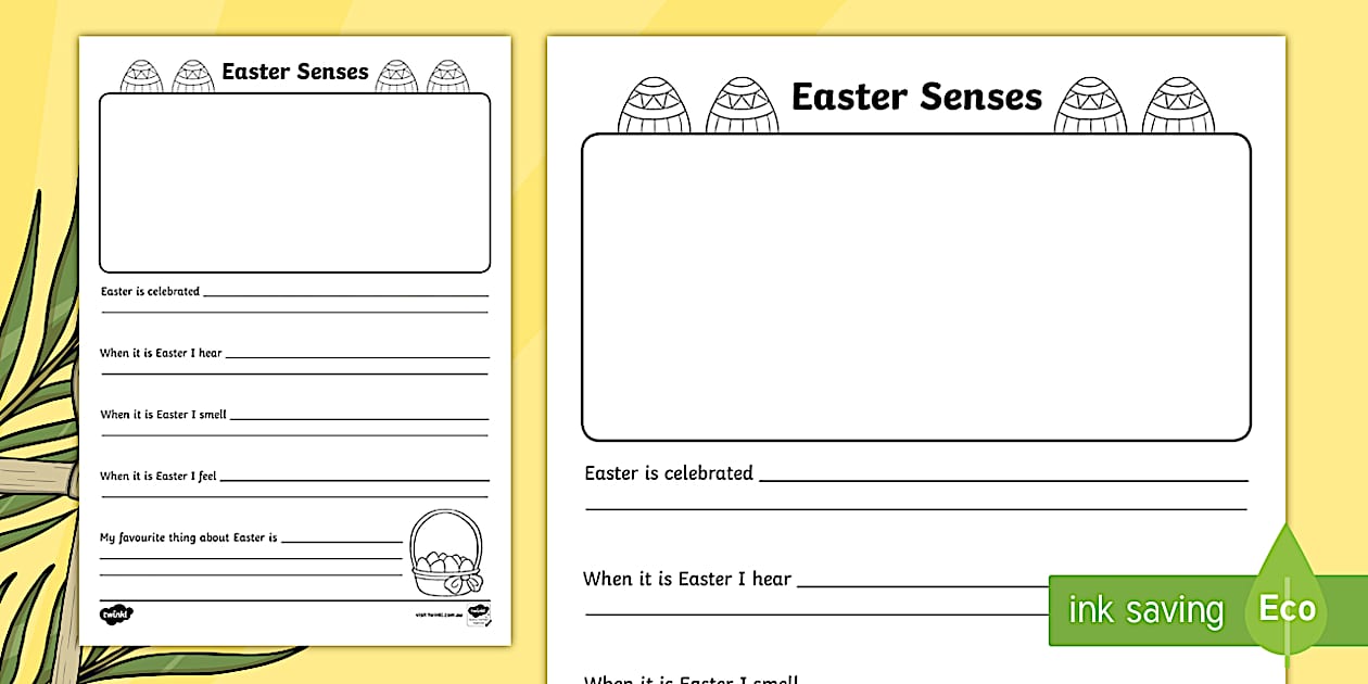 Easter Celebration Senses Worksheet / Worksheet - - Twinkl