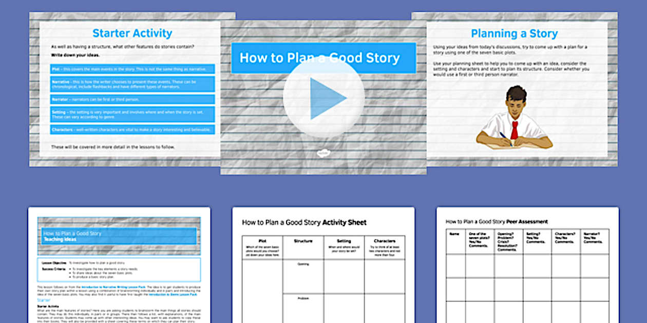 How to Plan a Good Story: Story Planning Lesson Pack