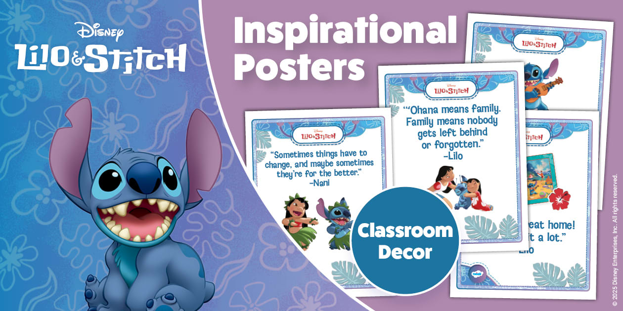 Lilo & Stitch: Inspirational Quotes Classroom Posters