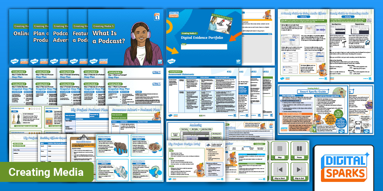 Digital Sparks: Creating Media 5: Unit Pack (teacher made)
