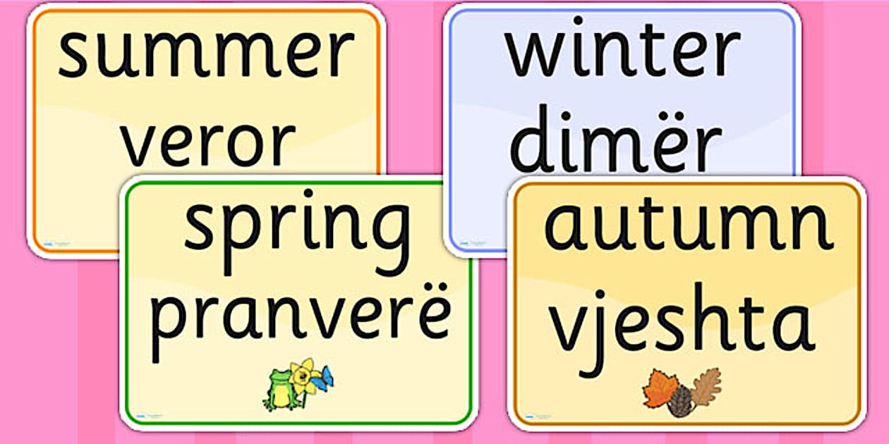 Seasons and Weather EAL Albanian Version (teacher made)