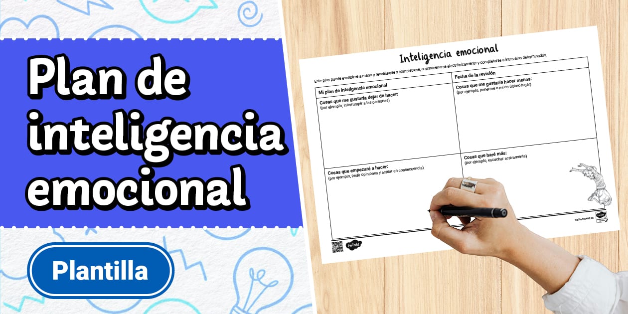 Ficha de actividad: Plantilla para plan de int. emocional