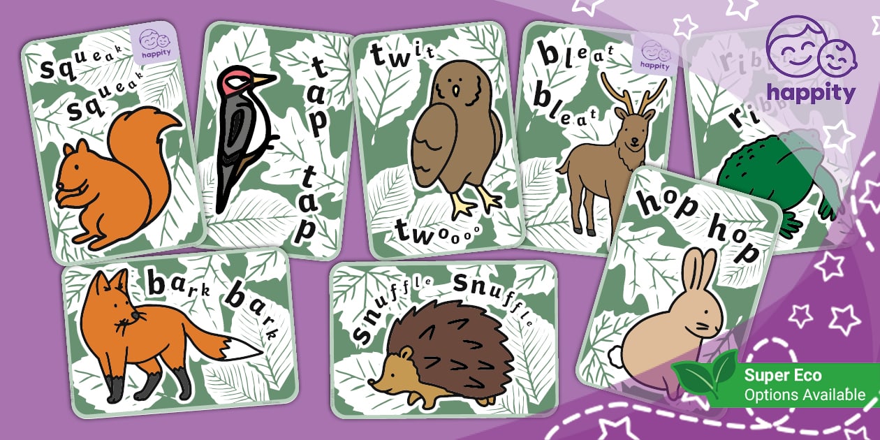 Woodland Animal Sounds Flashcards