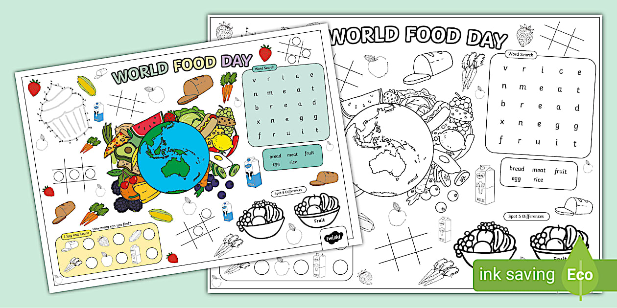 World Food Day Activities Mat | F-2 Australia | Teacher-Made