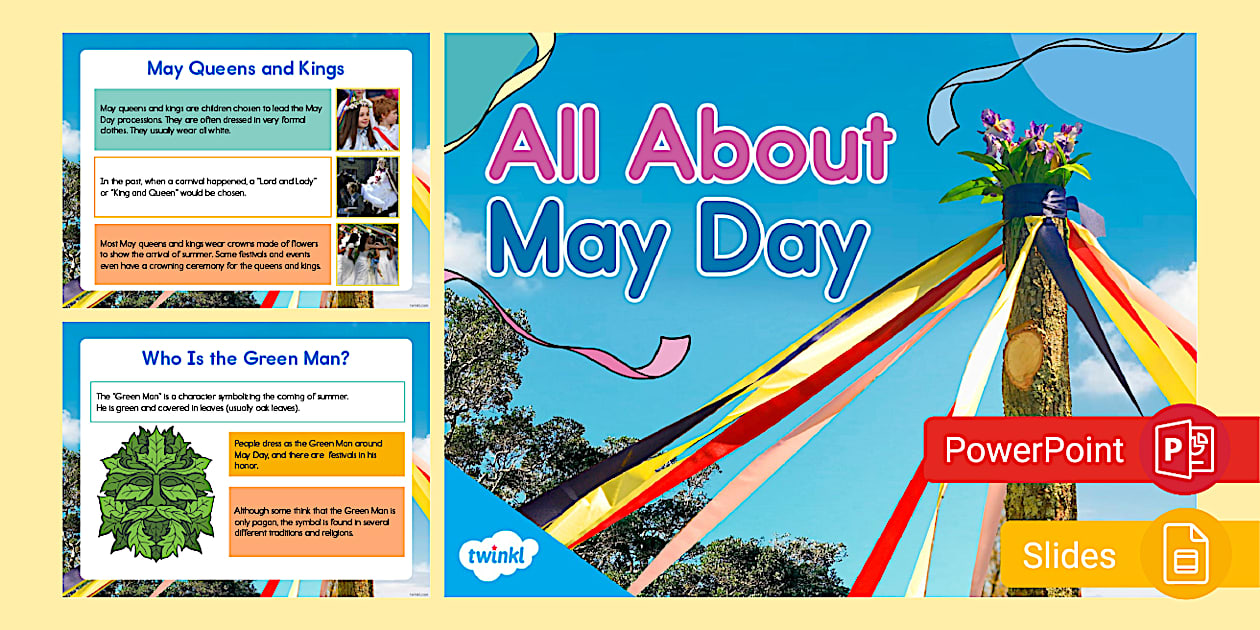 All About May Day PowerPoint & Google Slides (teacher made)