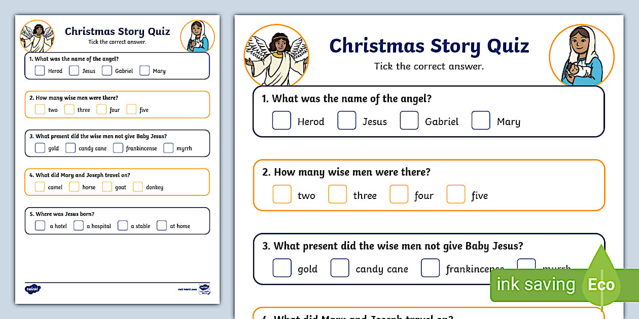 Christmas Story Quiz (ティーチャーメイド) - Twinkl