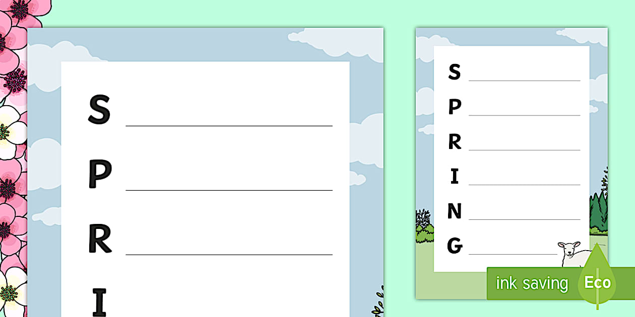 Spring Acrostic Poem | Seasonal Resources | Twinkl
