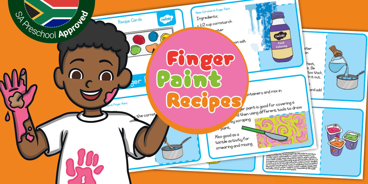 Preschool - Creative Arts - Finger Paint Recipes