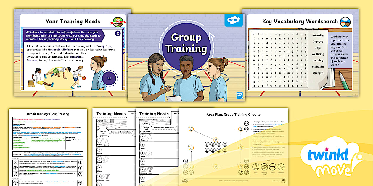 Twinkl Move PE Year 6 Circuit Training 6 Group Training