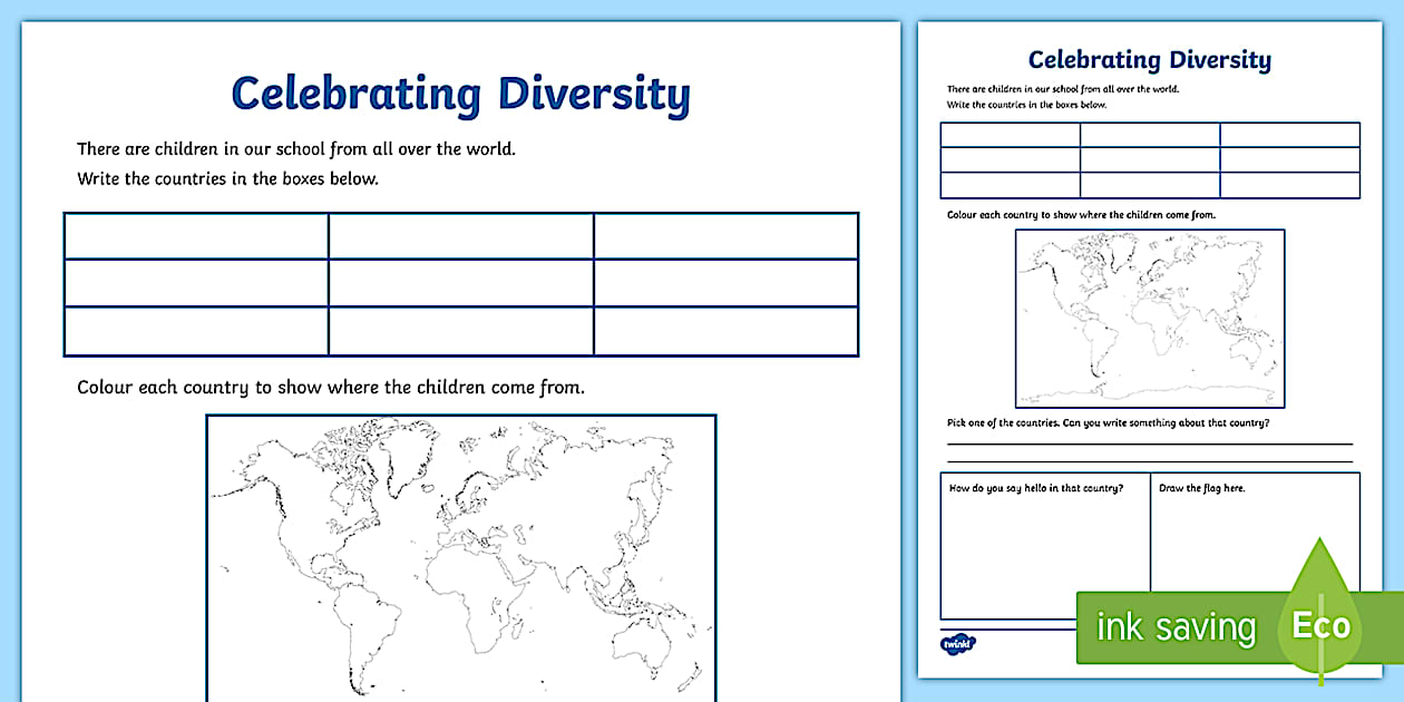 Catholic Schools Week Diversity Worksheet - Twinkl
