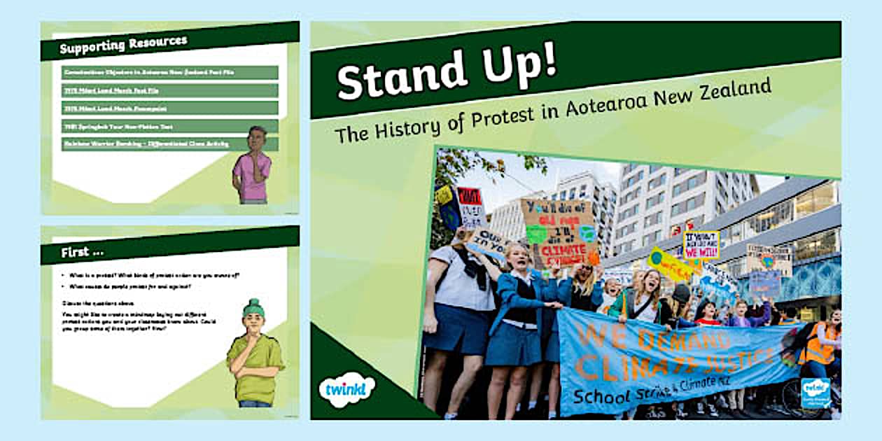 Stand Up! The History of Protest in Aotearoa Powerpoint