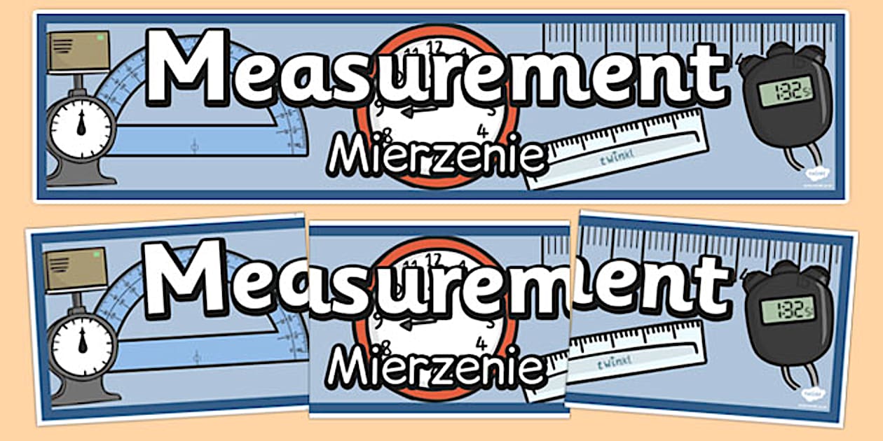 Measurement Display Banner Polish Translation (teacher made)