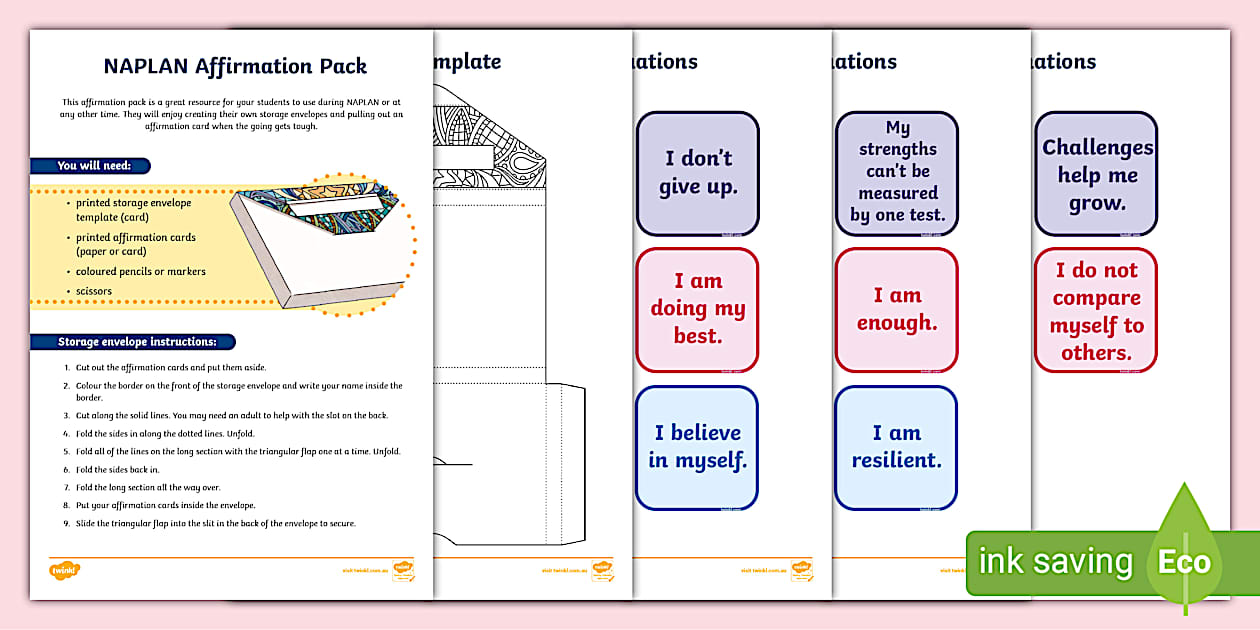 NAPLAN Affirmation Pack (teacher made) - Twinkl
