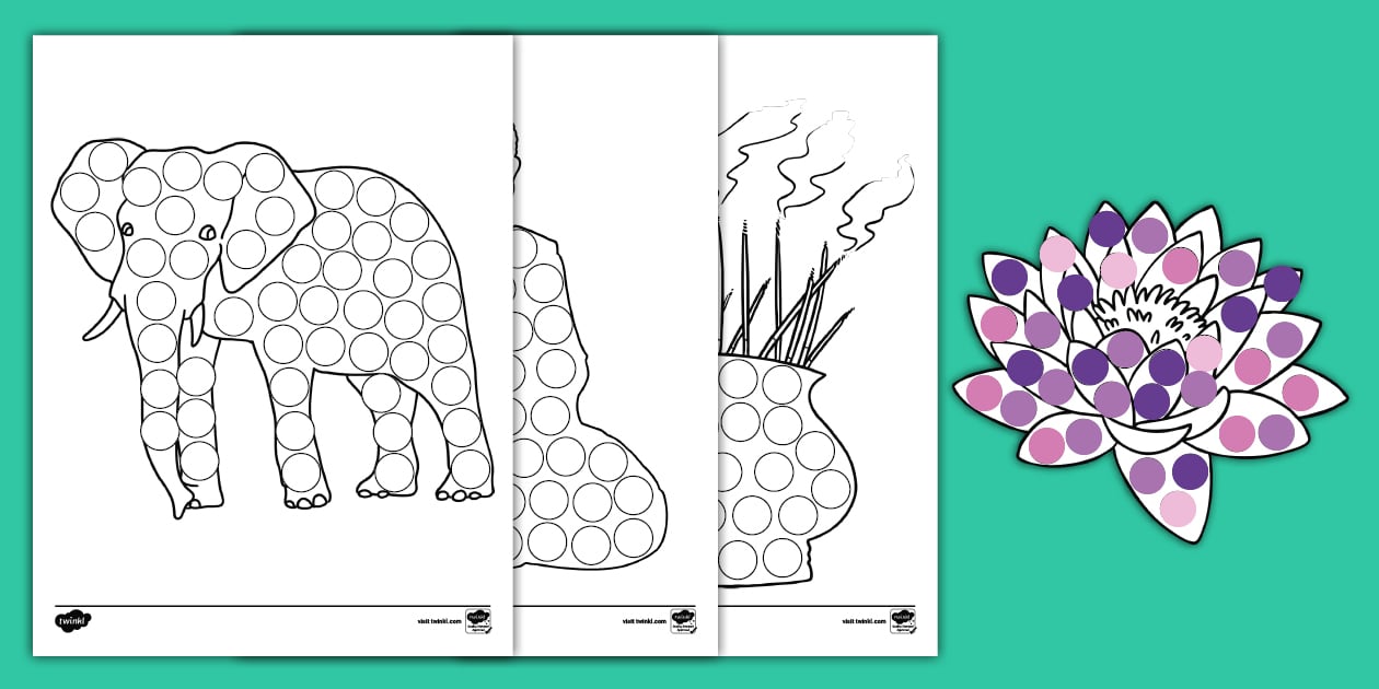 Early Childhood Thailand Dot Marker Craft (teacher made)