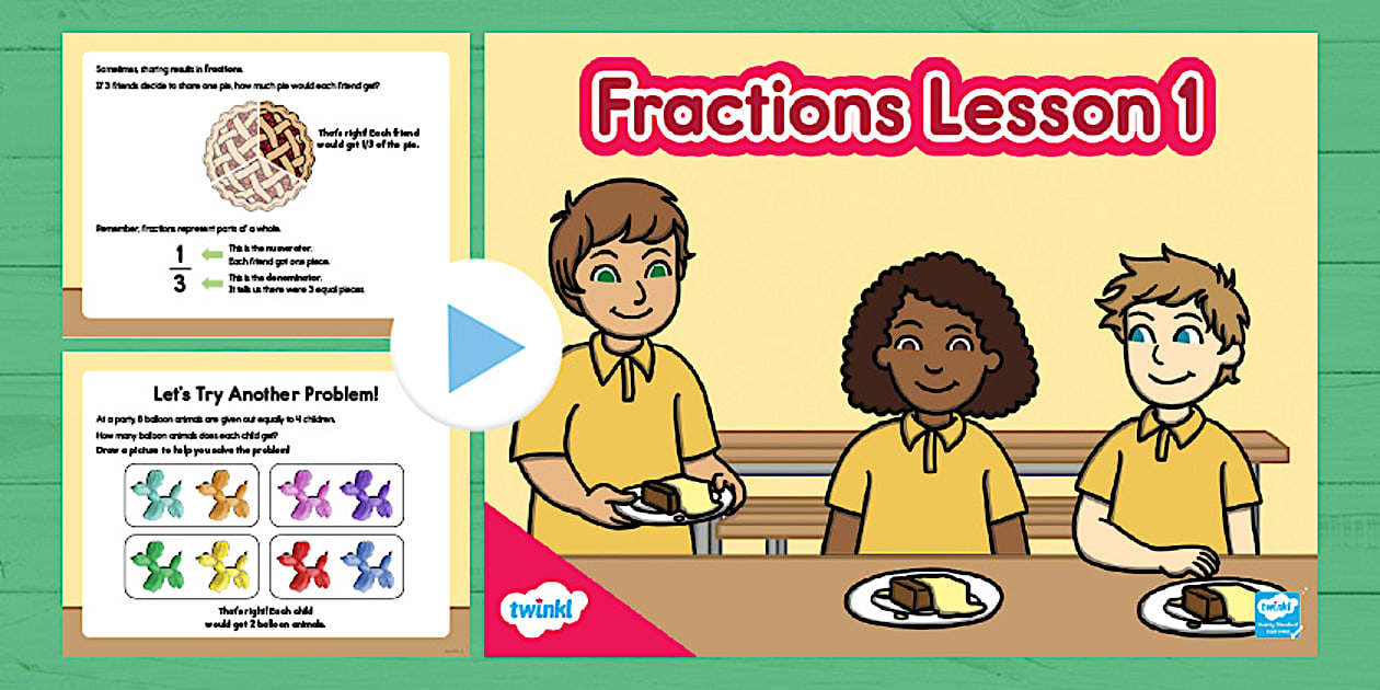 Grade 2 Fractions Lesson 1 PowerPoint (teacher made)