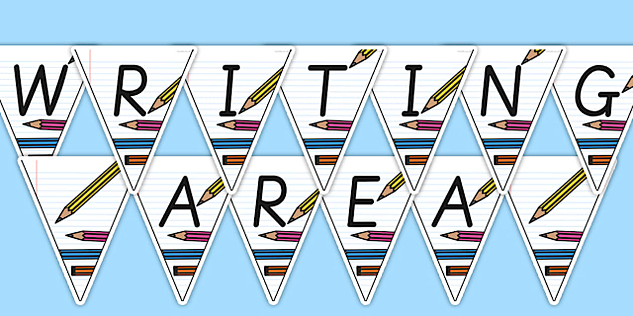 👉 Writing Area Display Bunting (teacher made) - Twinkl