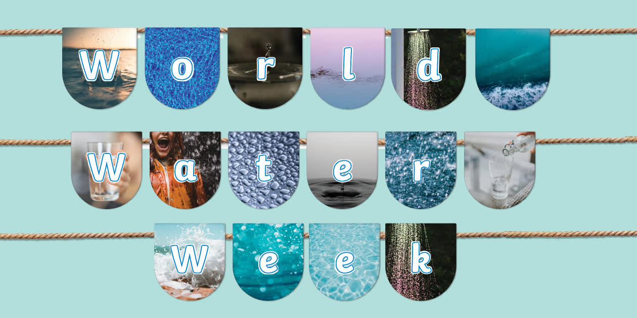 World Water Week Photo Display Bunting (teacher made)