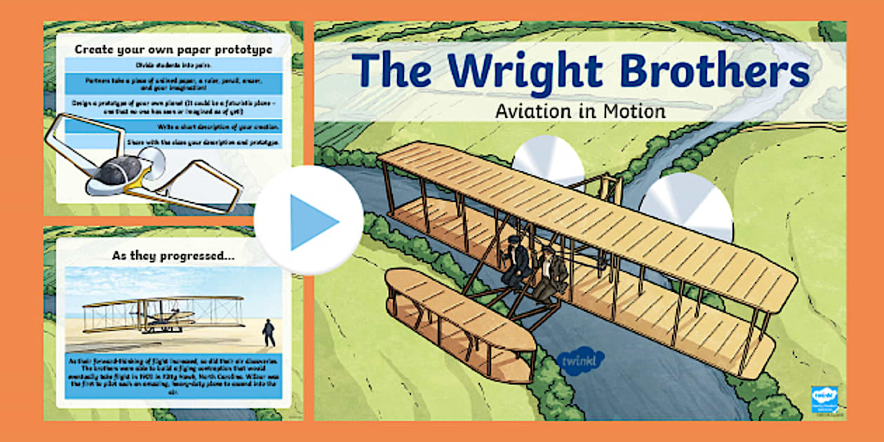 The Wright Brothers: Aviation in Motion PowerPoint - Twinkl