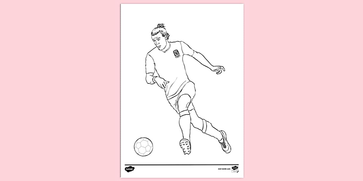 Gareth Bale Wales Colouring Sheet Colouring | Colouring Sheets
