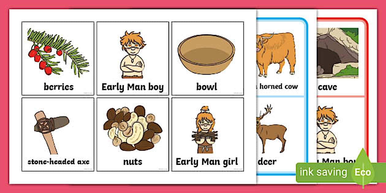 Early Man Bingo - Printable History Game for Kids - Twinkl