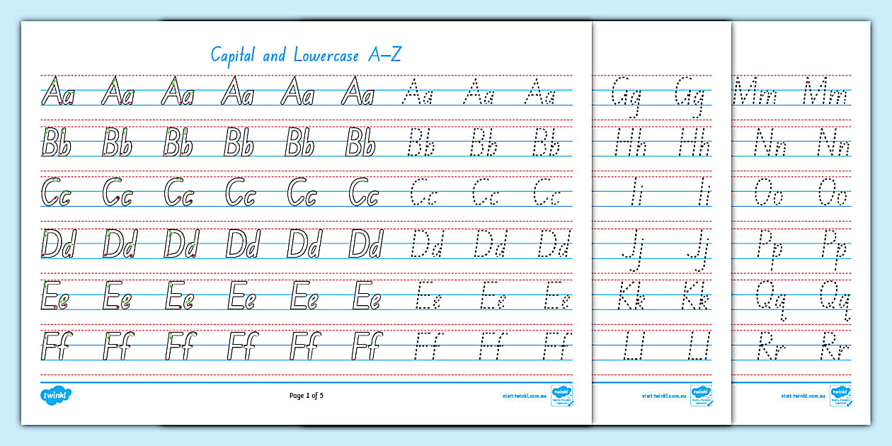 A to Z Handwriting Worksheets | EYLF & F-2 Literacy