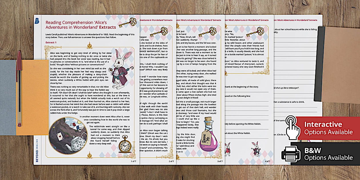 Reading Comprehension 'Alice's Adventures in Wonderland'