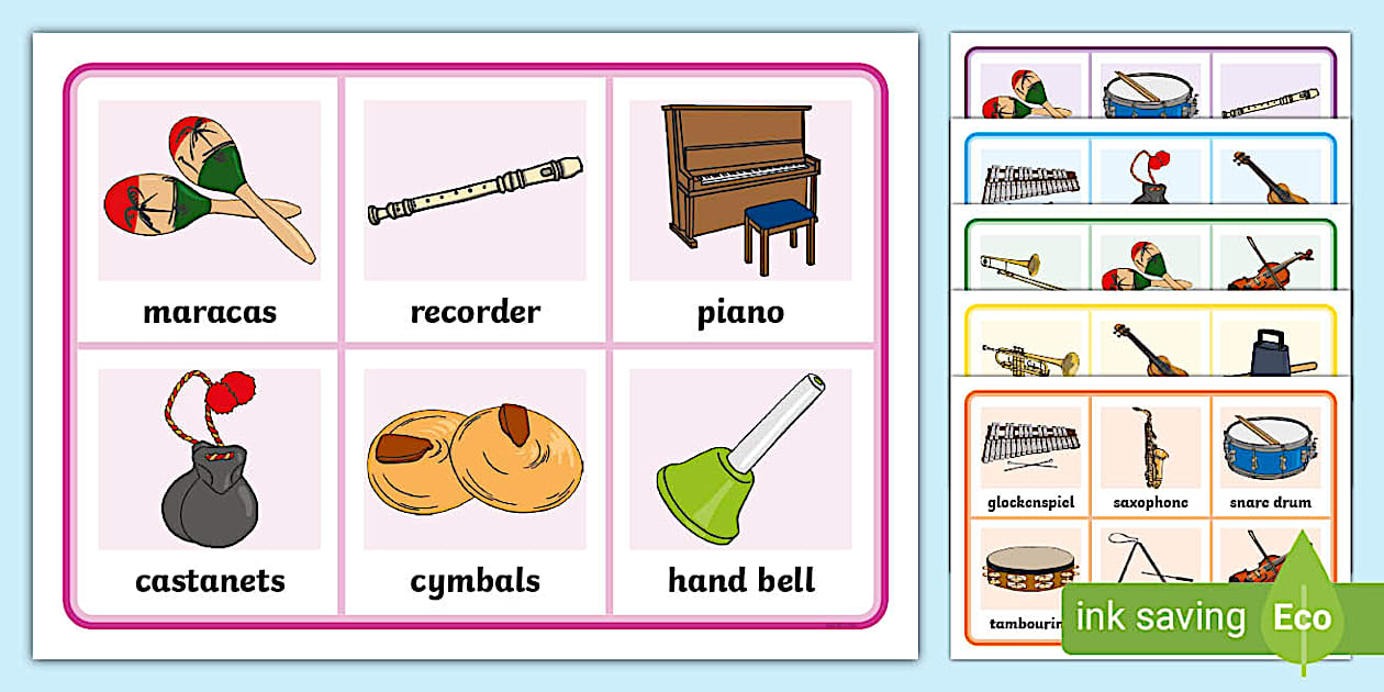 Musical Instrument Bingo Game | Make Music Day - Twinkl