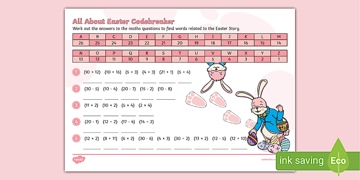 All About Easter Codebreaker (teacher made) - Twinkl
