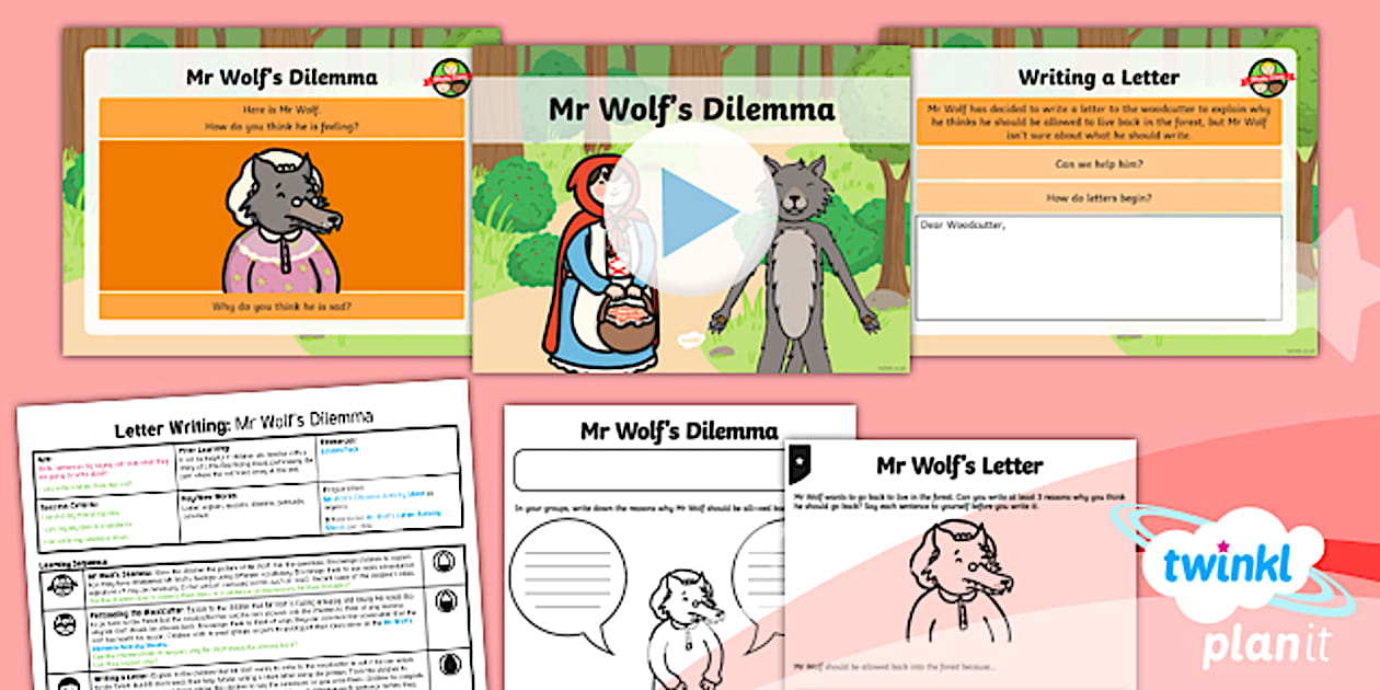 Traditional Tales: Little Red Riding Hood: Letter Writing 1 Y1 Lesson Pack