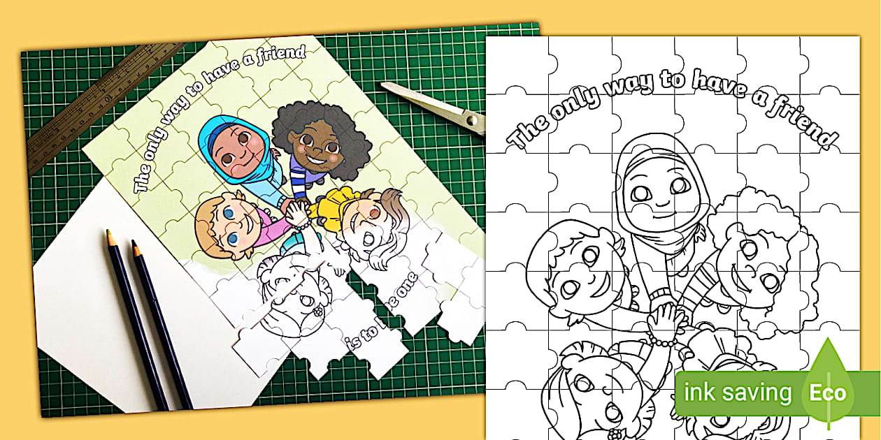 International Day of Friendship Collaborative Colouring K-2